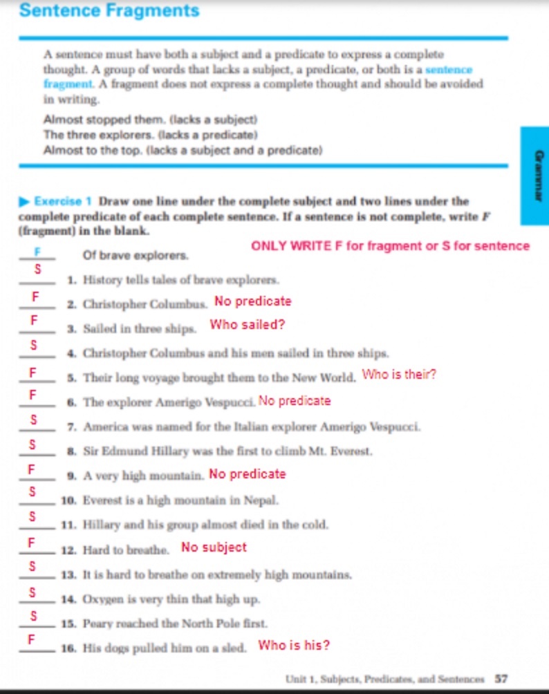 ANSWERS :: WillyGrammar